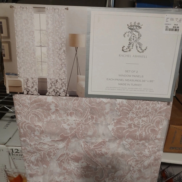 Rachel Ashwell | Wall Decor | Rachel Ashwell Pink Floral Window Panels ...